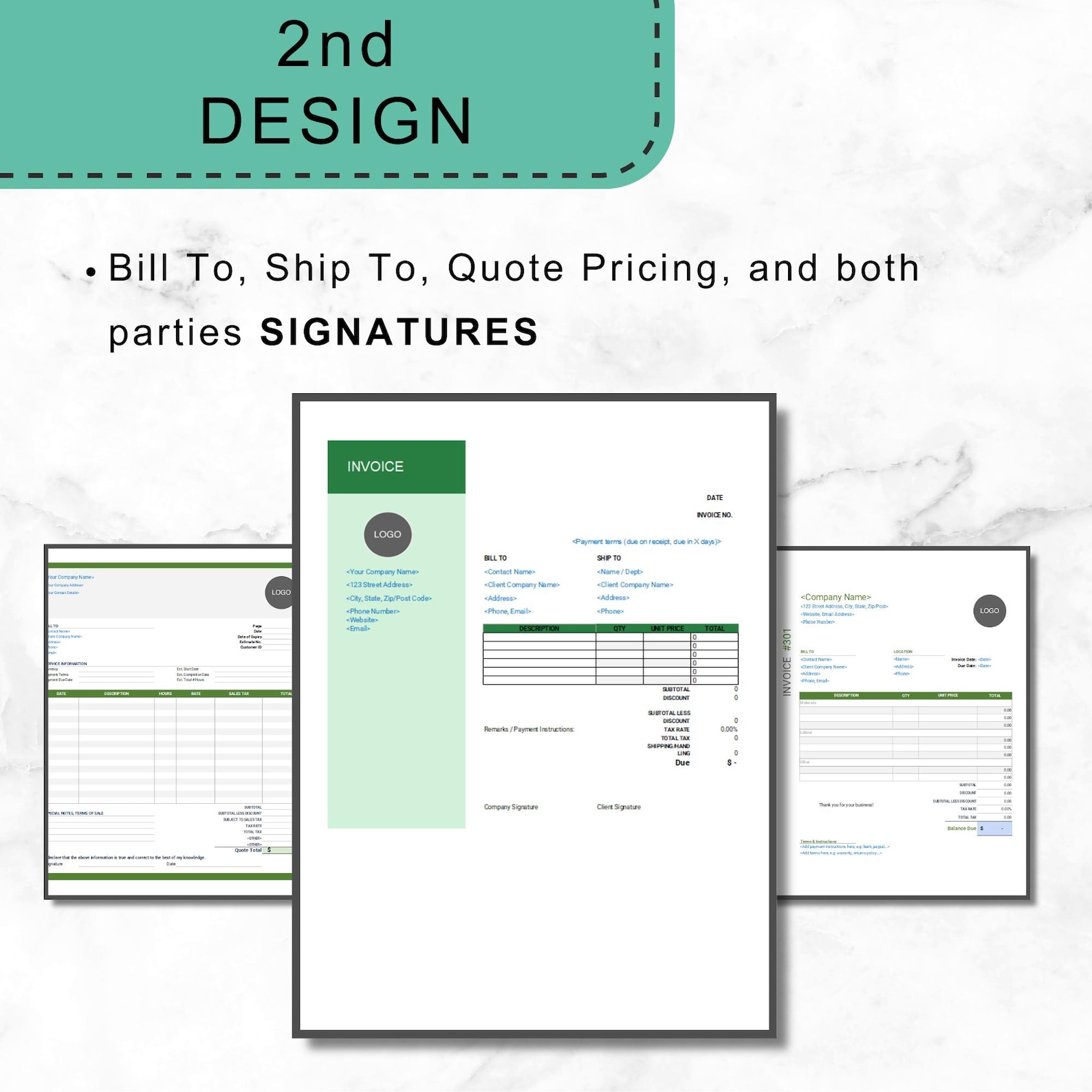 Invoice Template Editable, Small Business Invoice Form Printable ...