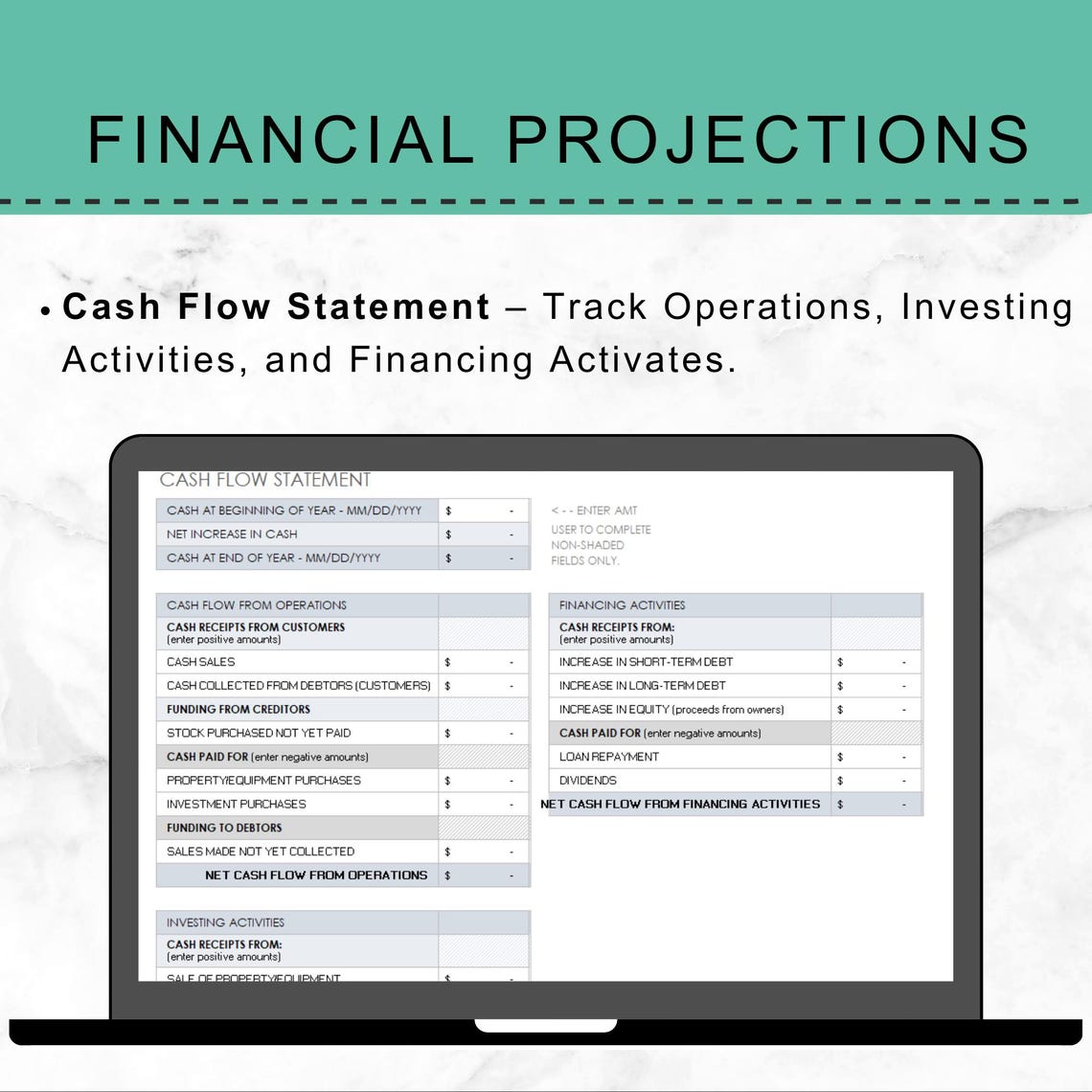 Startup Financial Projections Financial Template Expense Tracking Start ...