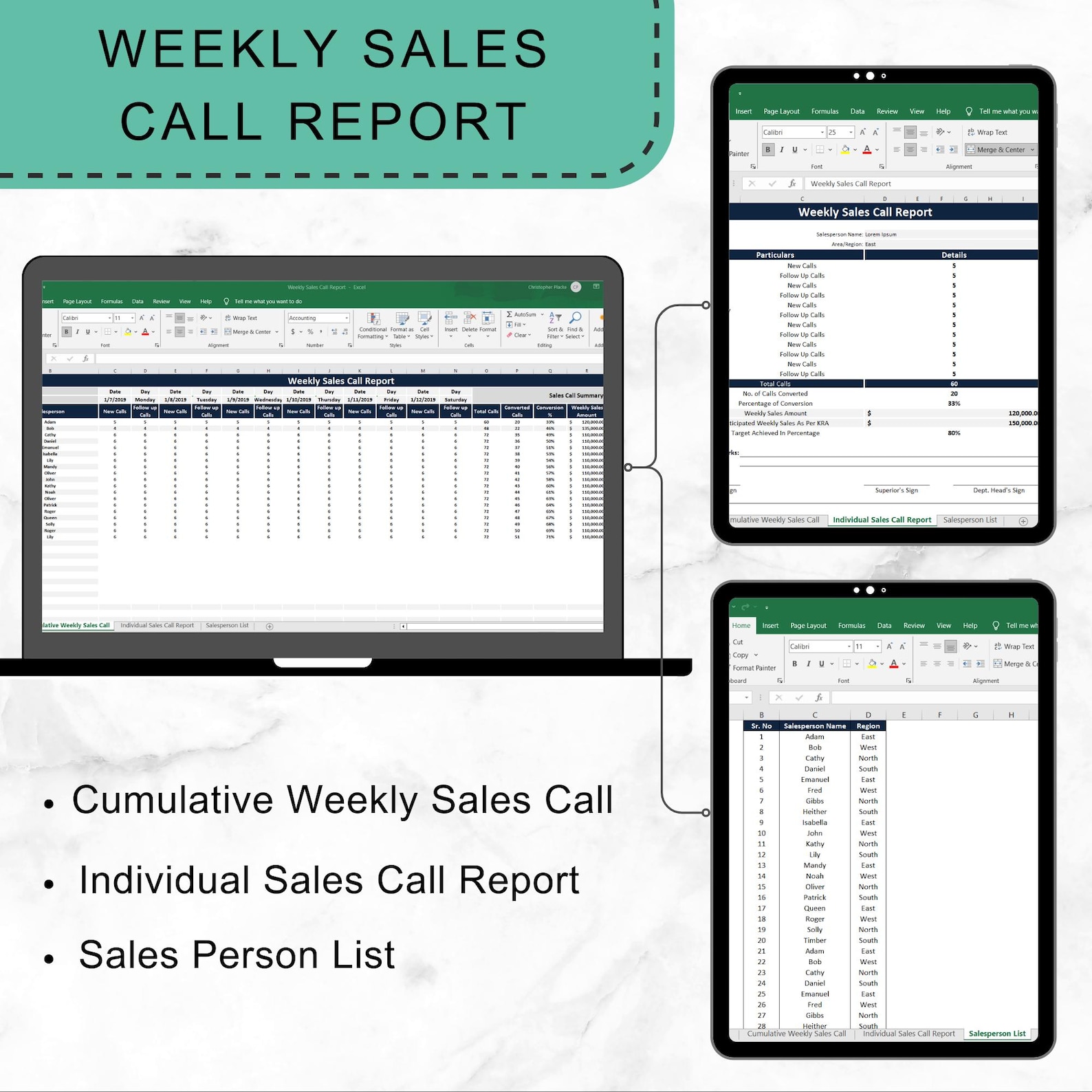 Sales Management Templates for Client Tracker, Lead Tracker, Sales ...