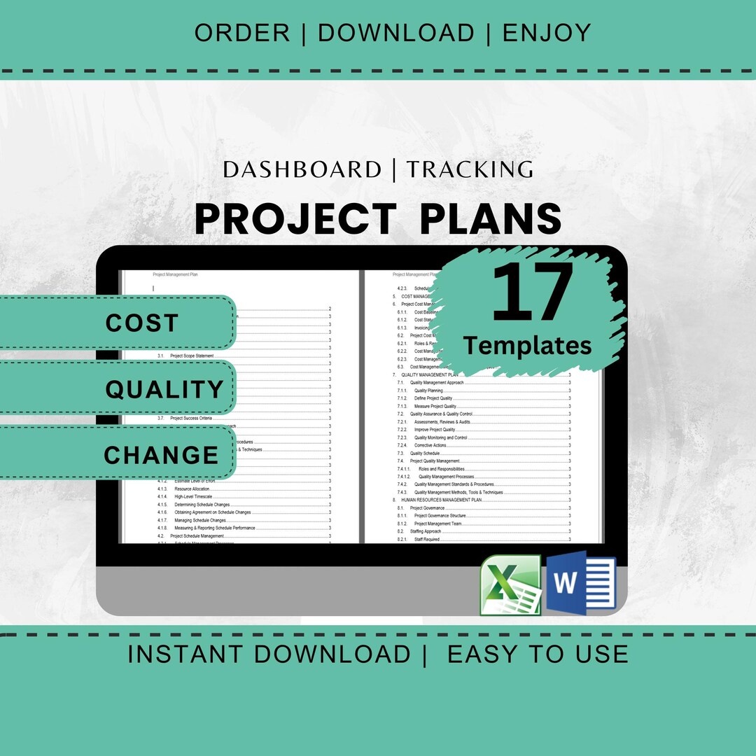 Project Management Plan Templates for Business Planning Operations ...