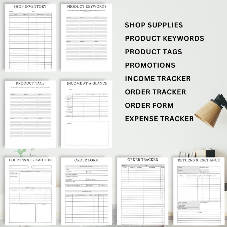 Online Shop Printable Planner Sell Online Planner Small Business Online ...