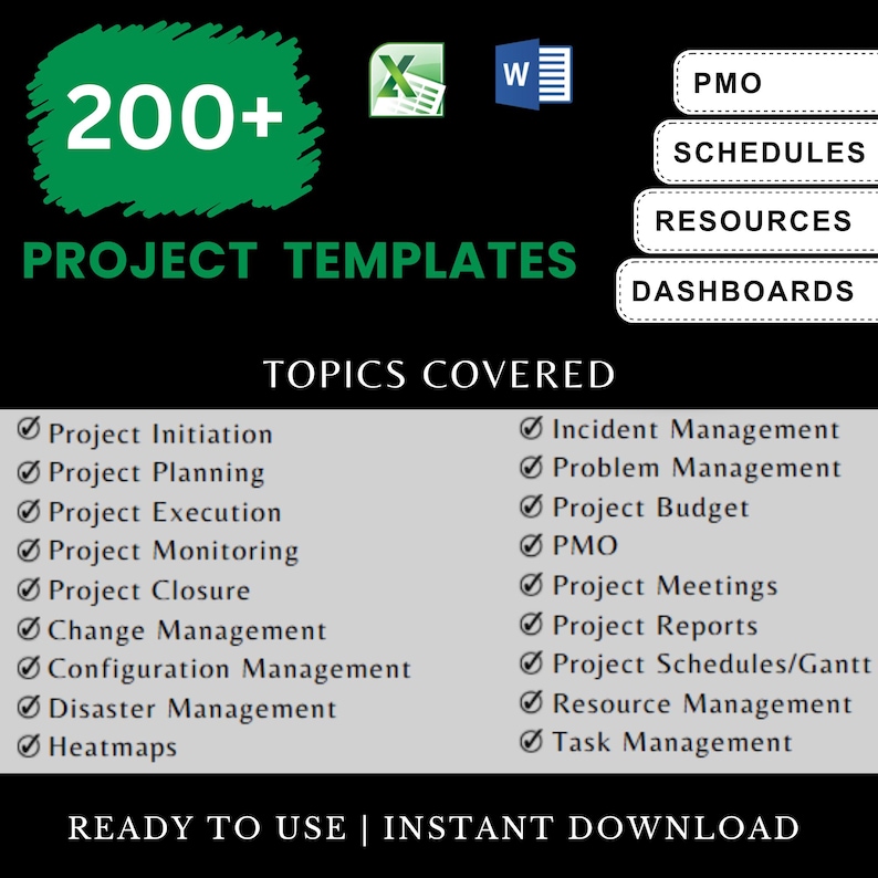 Project Management Toolkit | 900+ Pages, Templates (digital Download ...