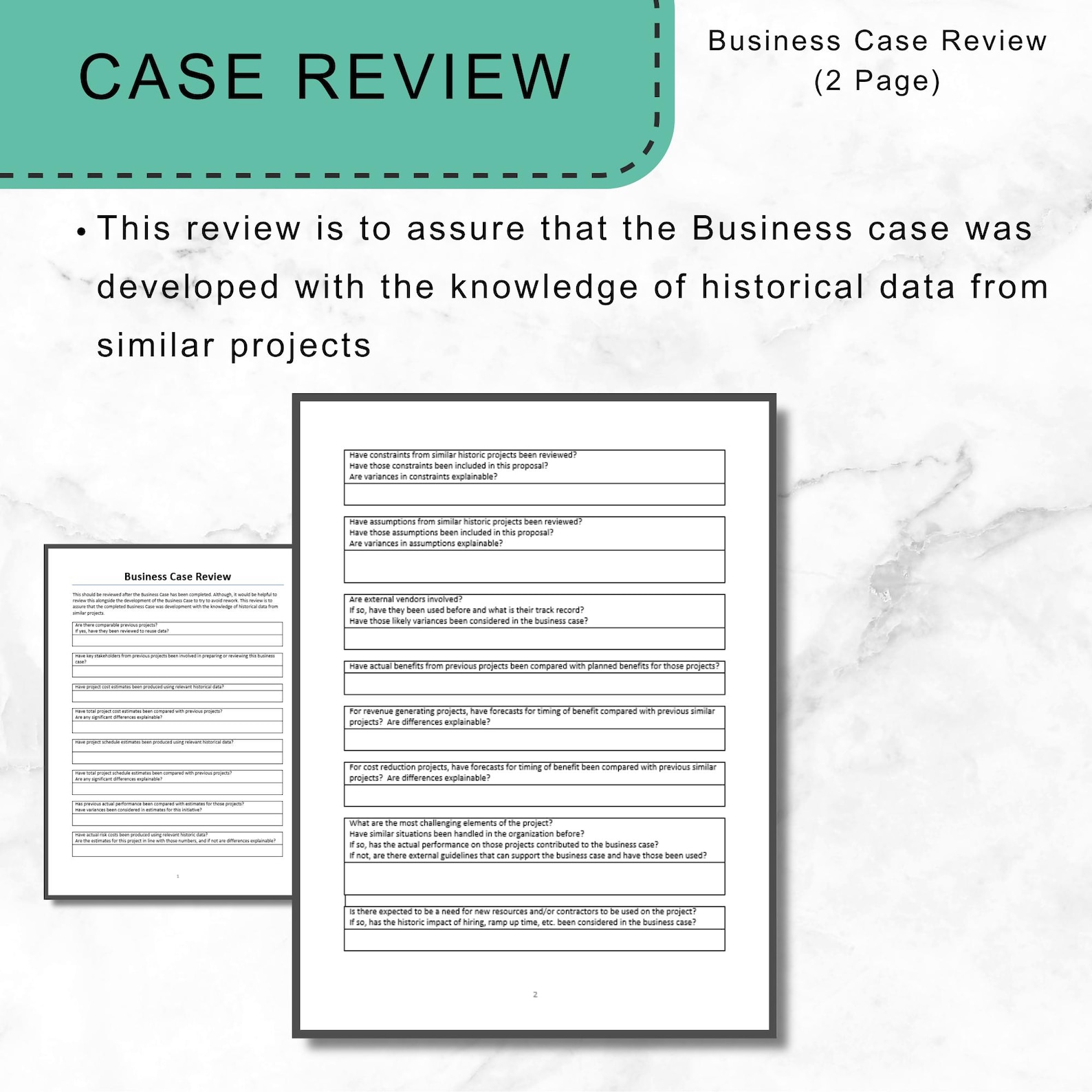 Business Case Templates, Business Case Review Report, Project ...