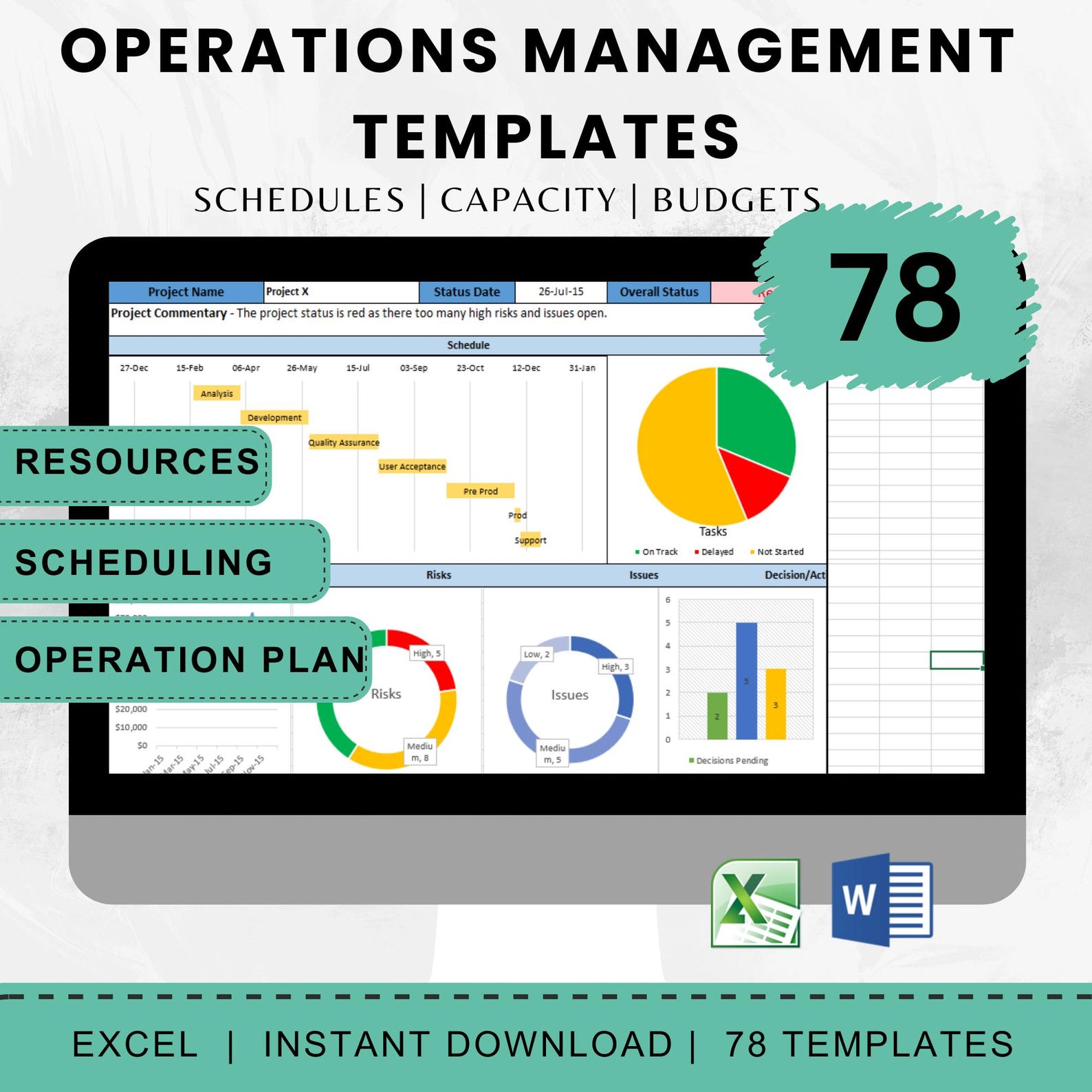 Operations Management Template Bundle for Manufacturing Management and ...
