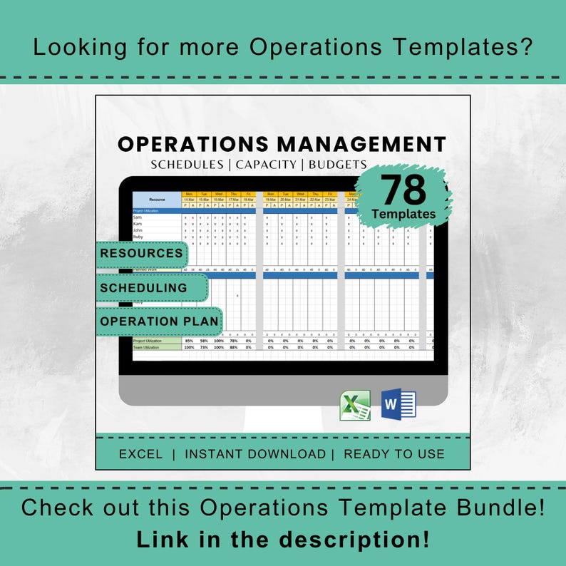 Production Schedule Template Operations Management Tool Factory ...