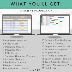 Production Management Manufacturing Operation Planning Excel Template ...