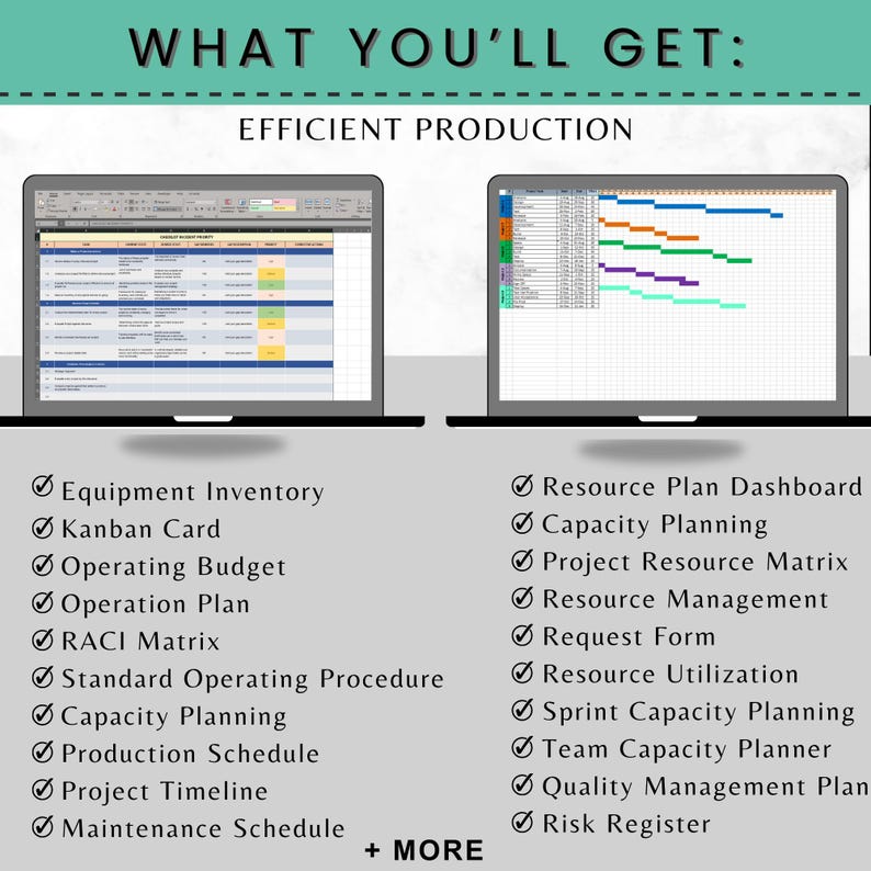 Production Management Manufacturing Operation Planning Excel Template ...