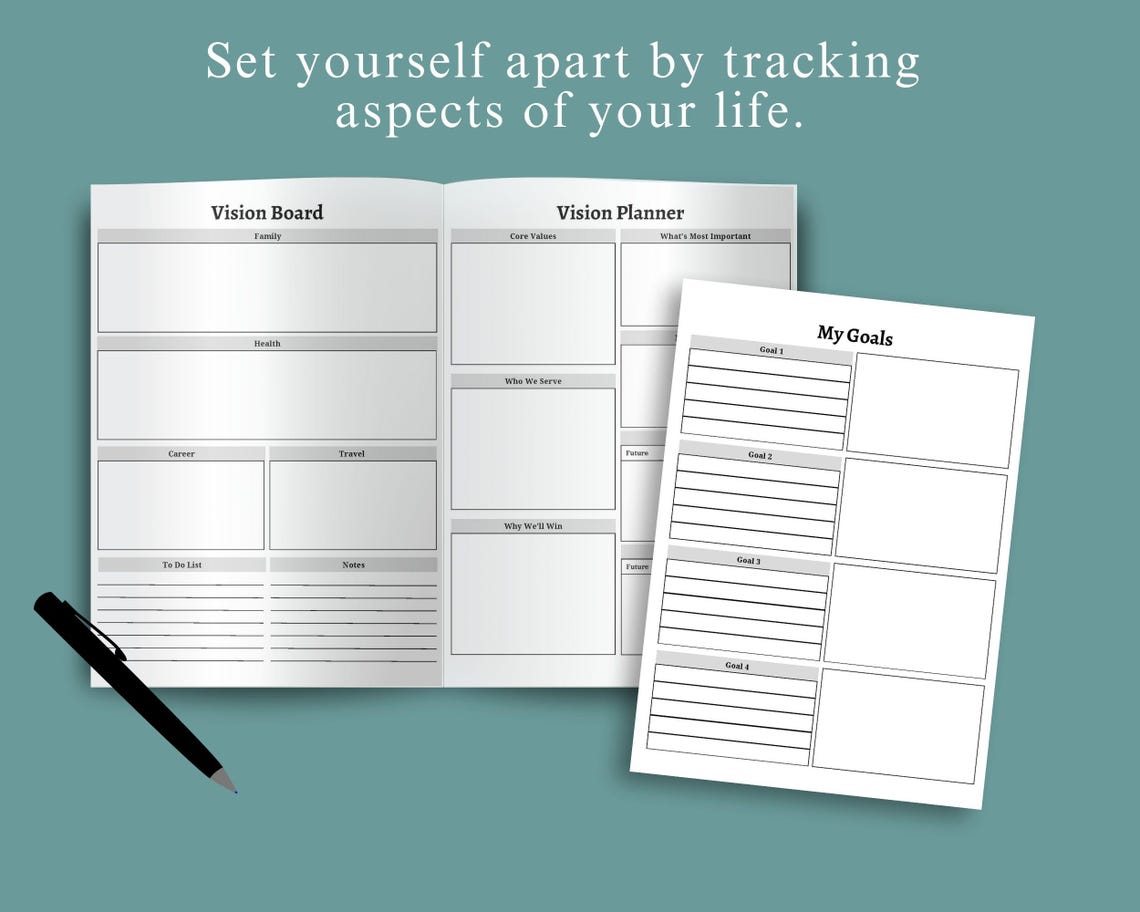 Life Planner Printable Bundle Goals for Life, Printable Bundle for ...