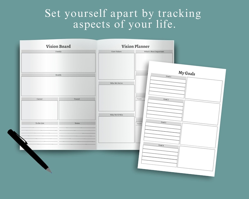 Life Planner Printable Bundle Goals for Life, Printable Bundle for ...