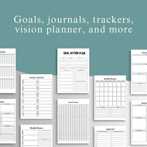 Life Planner Printable Bundle Goals for Life, Printable Bundle for ...