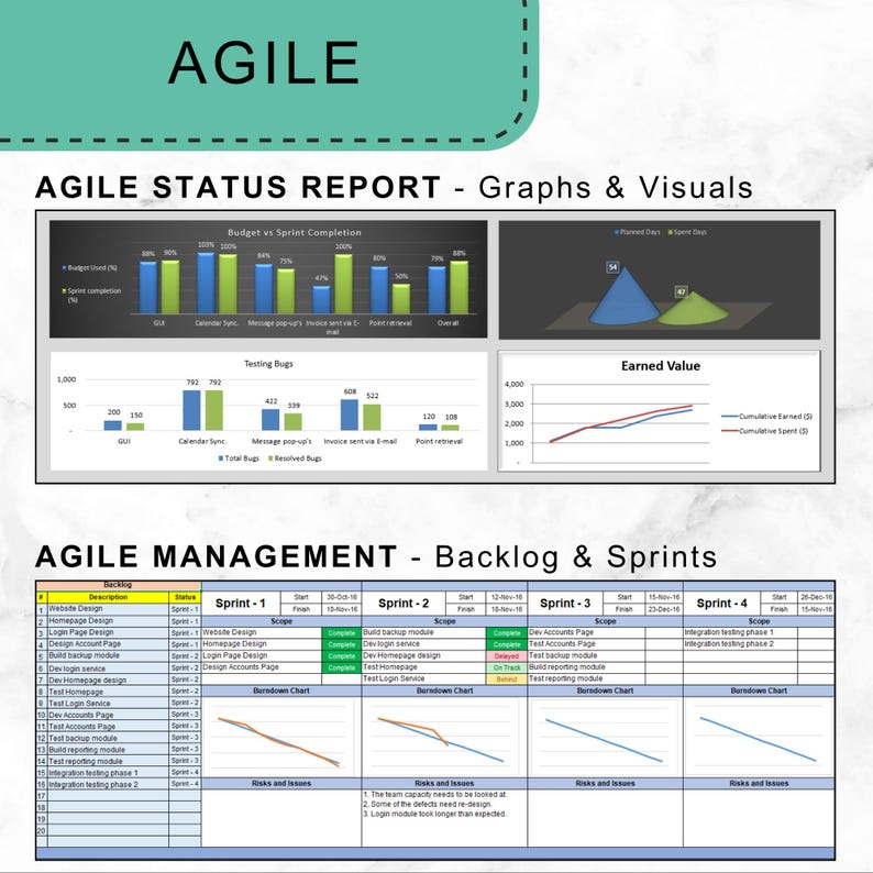 Excel Project Planner Task Management Spreadsheet Business Planning ...