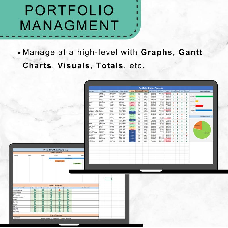 Excel Project Planner Task Management Spreadsheet Business Planning ...