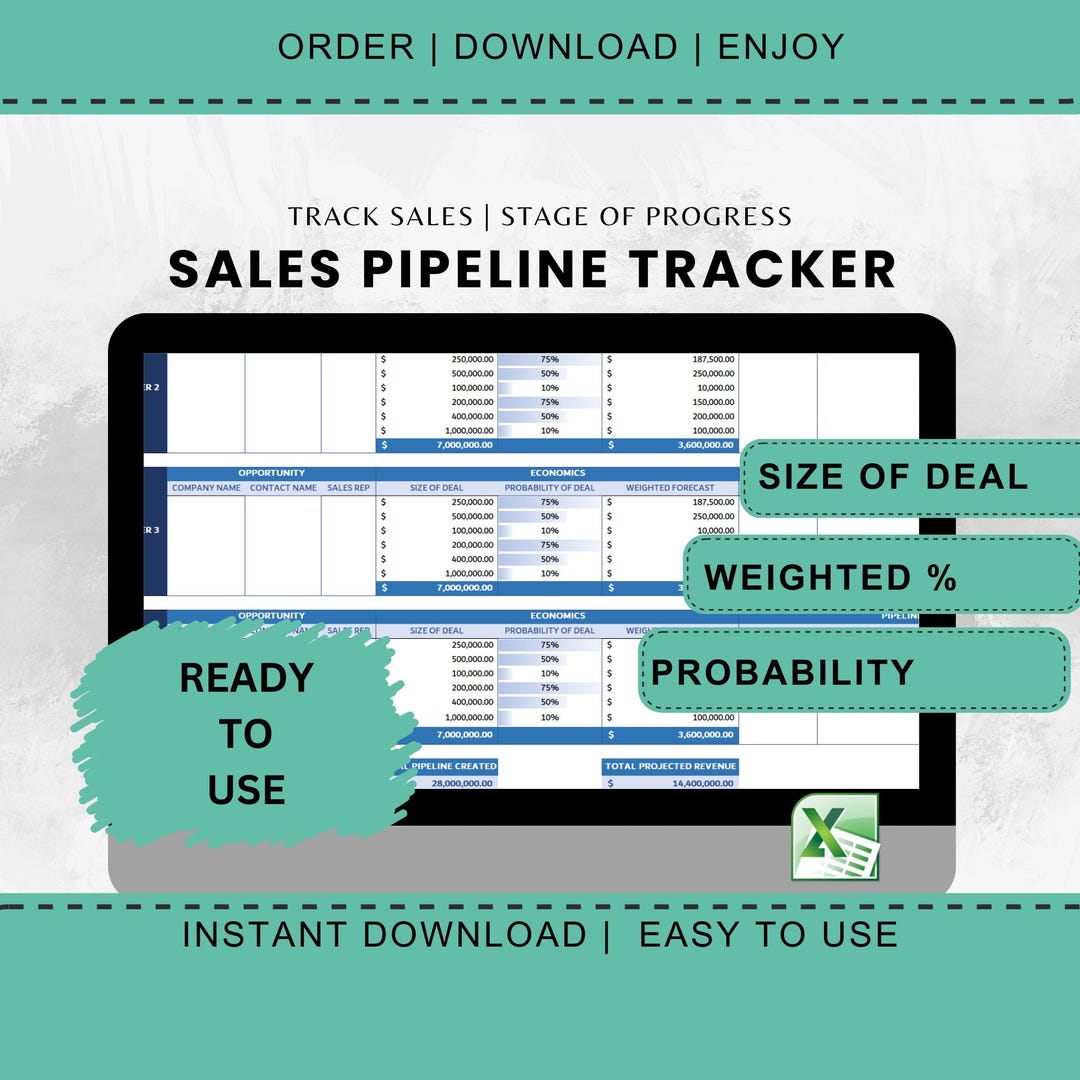 Sales Pipeline Tracker CRM Template Client Pipeline Planning Excel ...