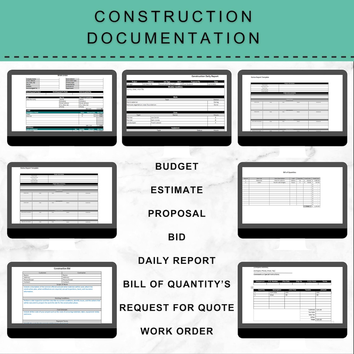 Construction Project Management Templates for Construction Tracking and ...