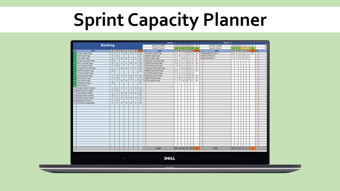 Capacity Planning Excel Templates Resource Planning Resource Matrix - Etsy