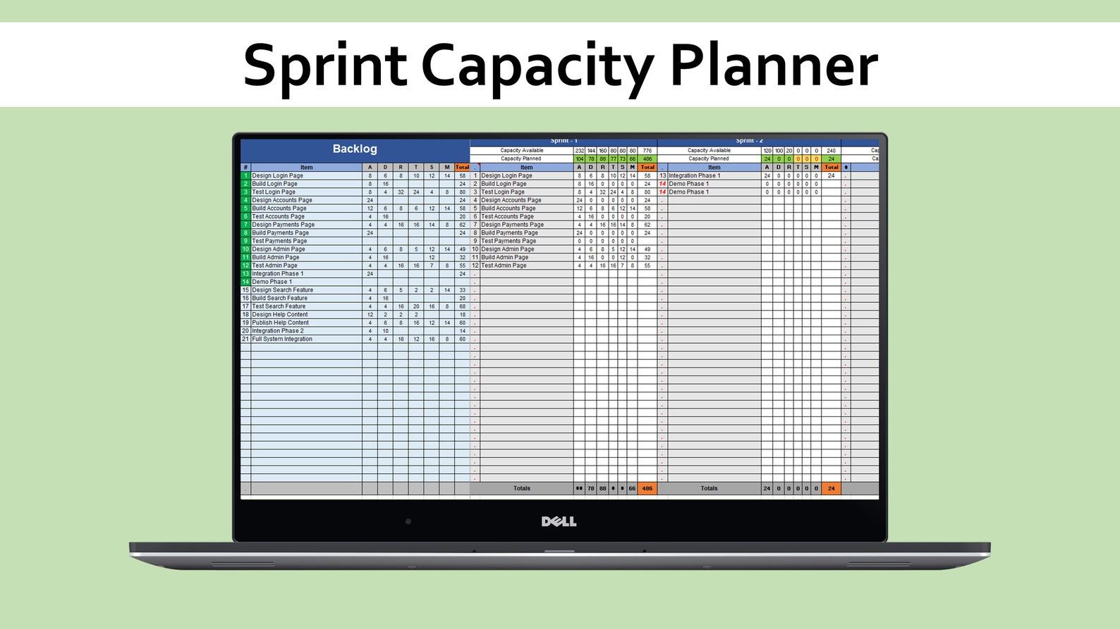Capacity Planning Excel Templates Resource Planning Resource Matrix - Etsy