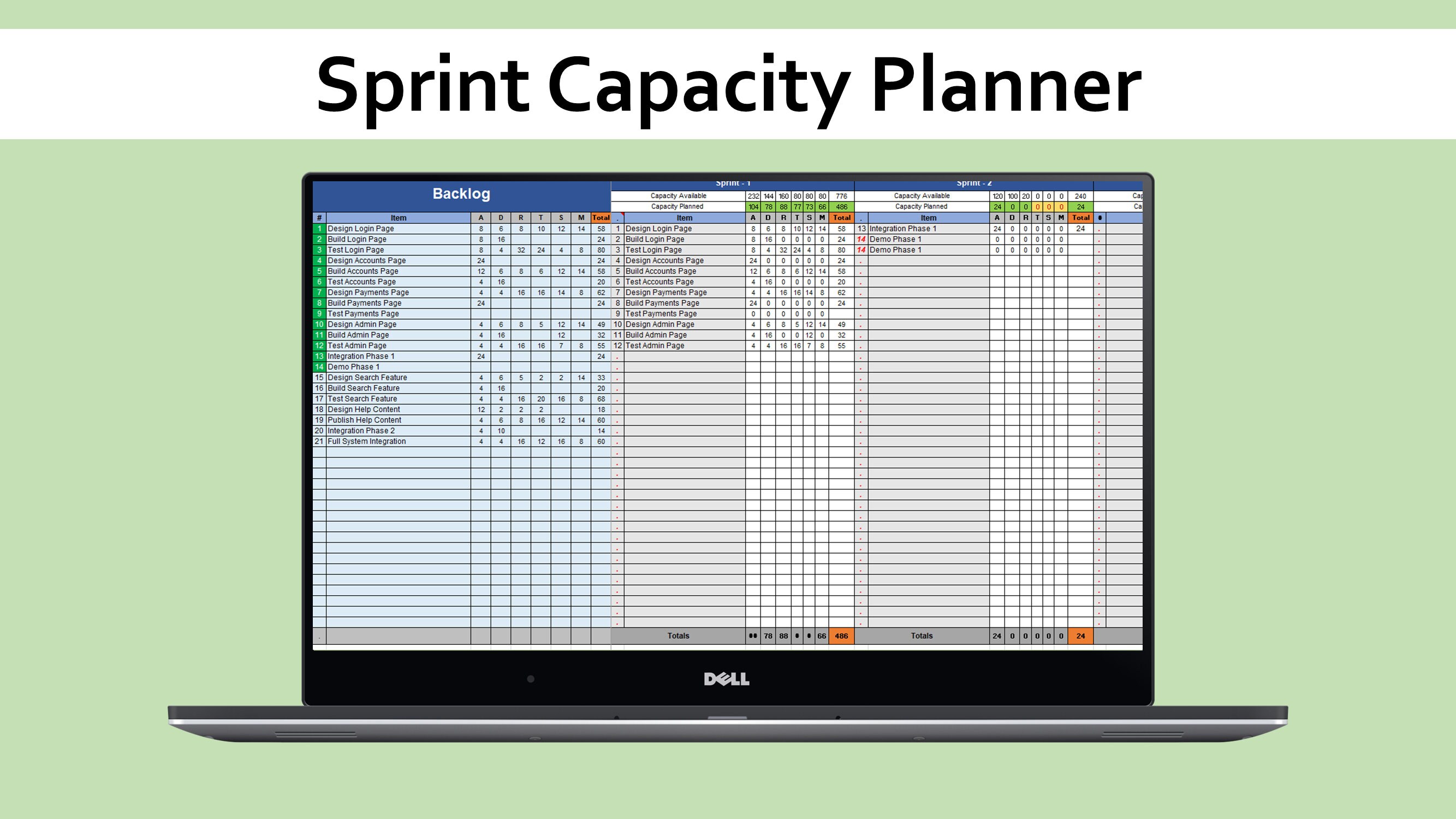 Capacity Planning Excel Templates Resource Planning Resource Matrix - Etsy