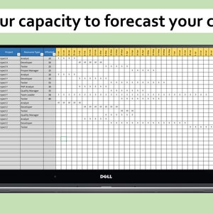 Capacity Planning Excel Templates Resource Planning Resource Matrix - Etsy