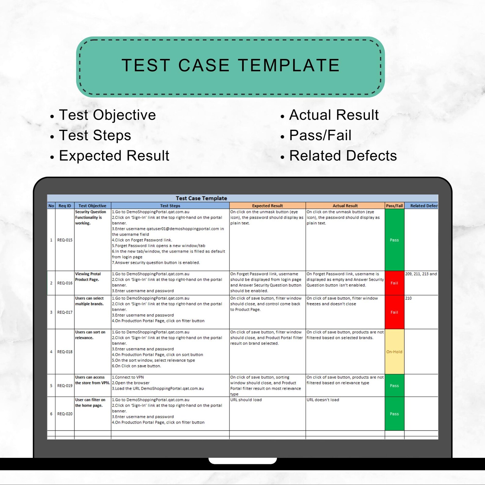 Project Execution Template Excel Bundle Requirements Traceability ...