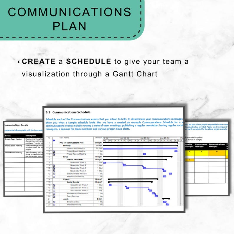 Communication Management Templates, Communication Plan Template, MS ...