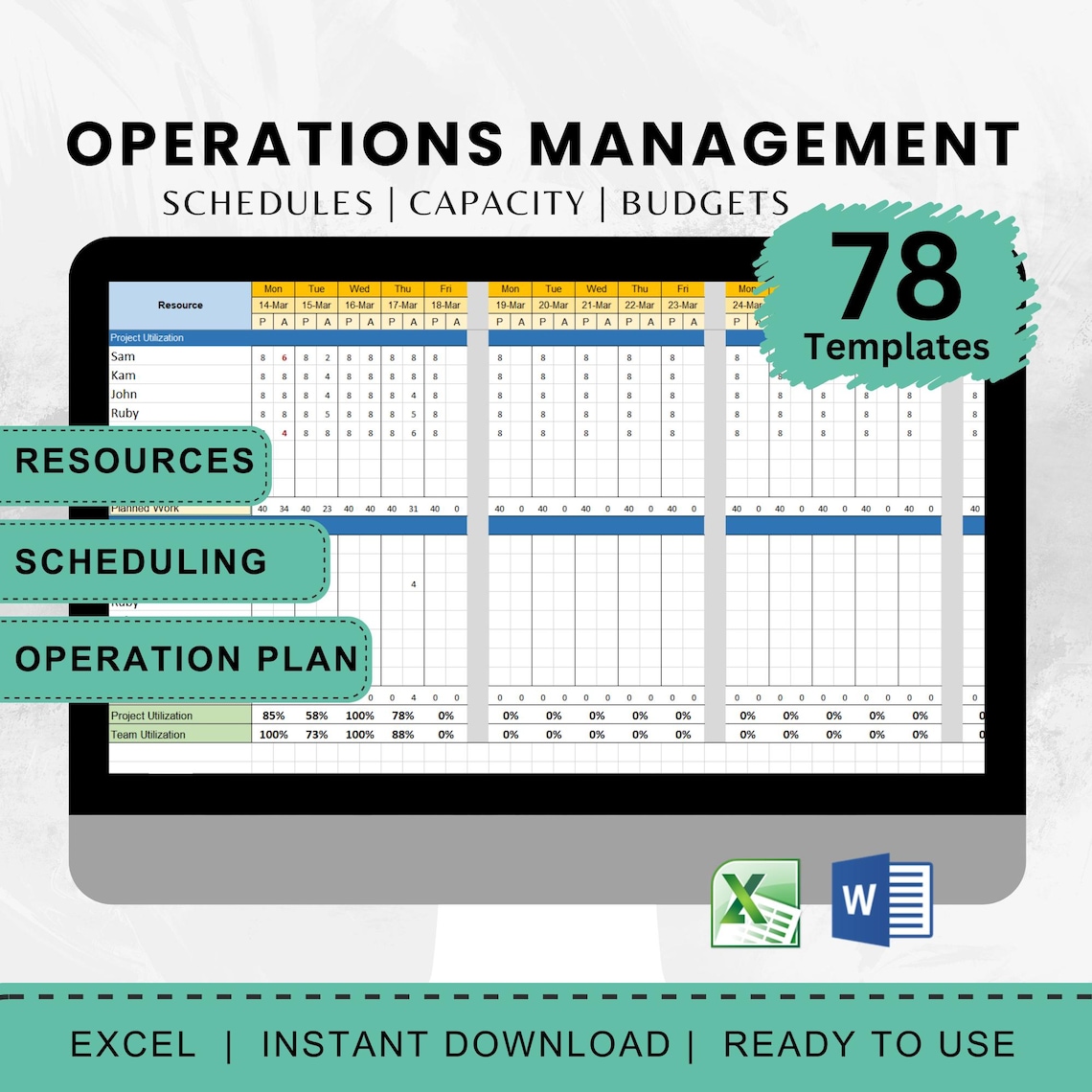 Operations Management Template Bundle for Manufacturing Management and ...