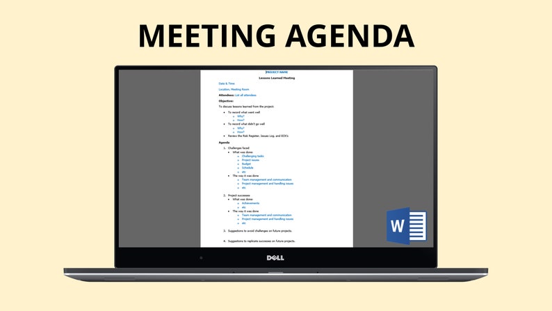 Lessons Learned Templates Project Management Plan Register Meeting ...