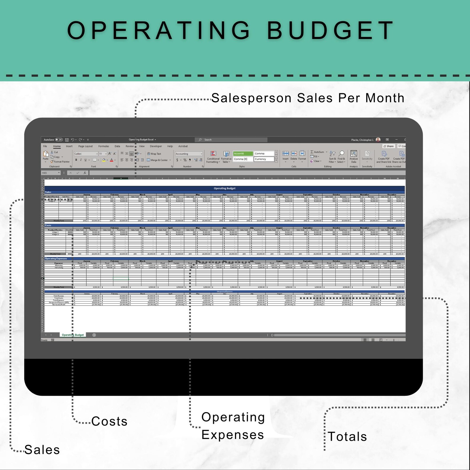 Production Management Manufacturing Operation Planning Excel Template ...