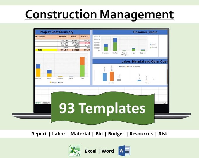 Monthly Construction Progress Report Template - Etsy