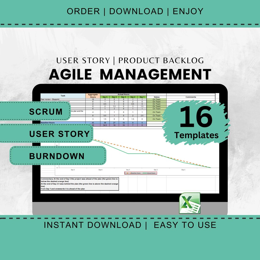 Agile Project Management With Agile User Story and Product Backlog Agile Scrum Management for ...