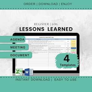 Lessons Learned Templates for Corrective Actions, Project Lessons ...