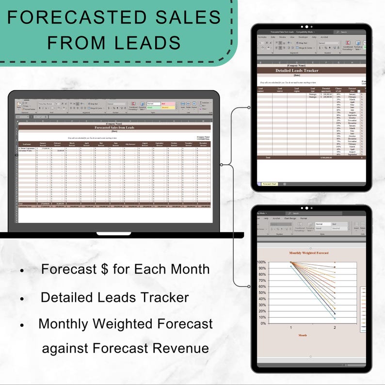 Sales Management Templates for Client Tracker, Lead Tracker, Sales ...