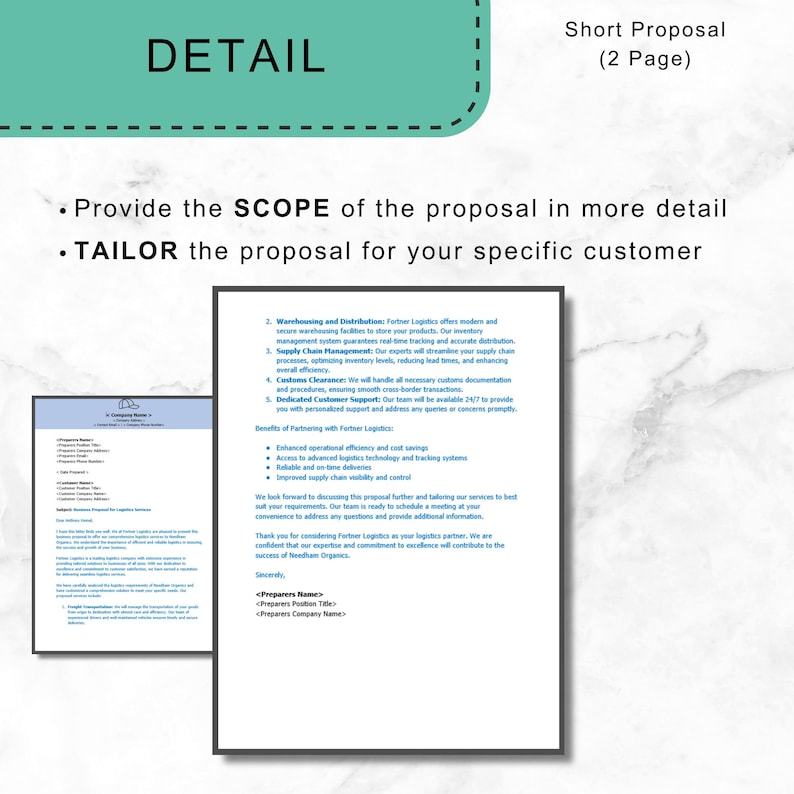 Business Proposal Templates for Sales Quotes, Quote Template, Editable ...