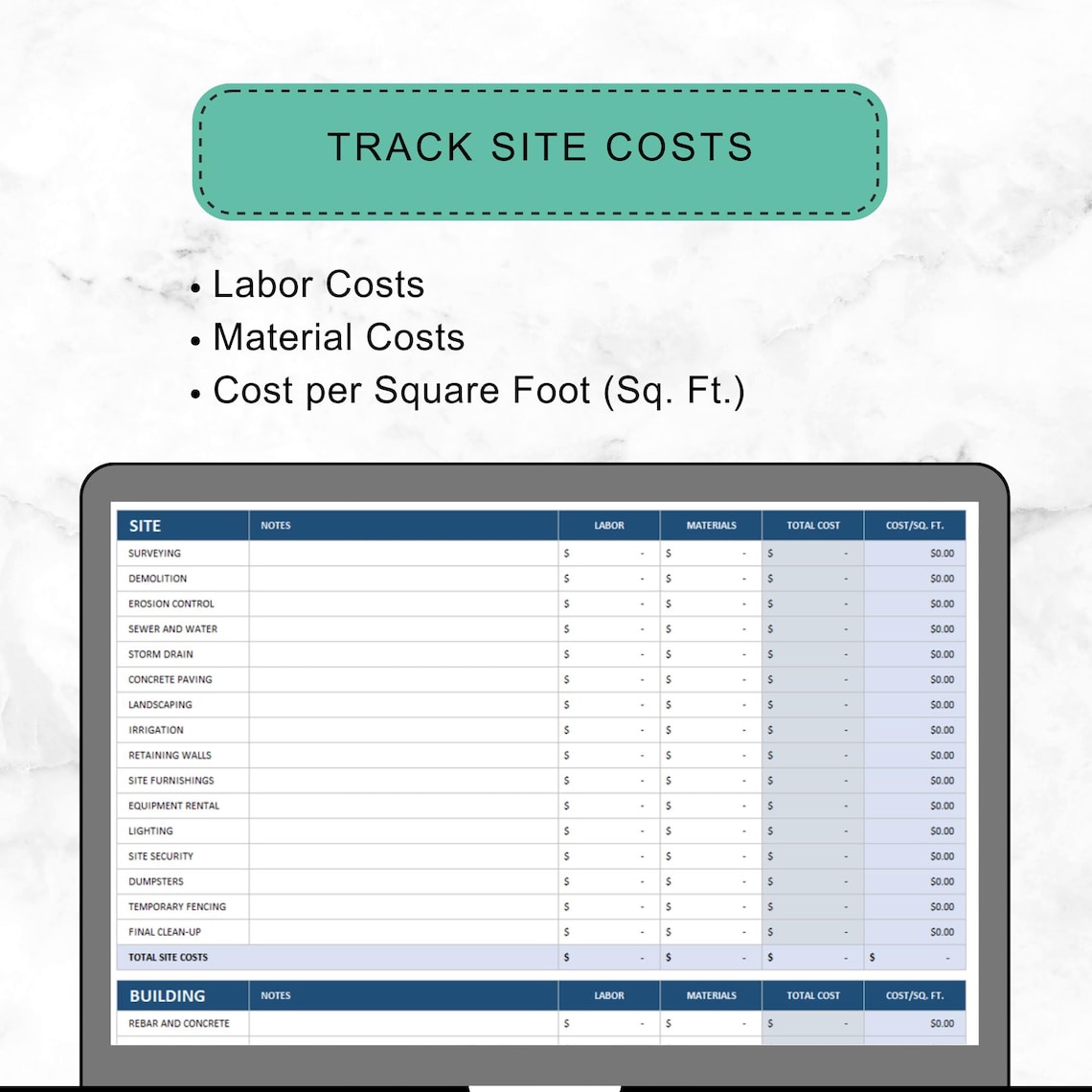Construction Estimate Template Construction Project Planner Form ...