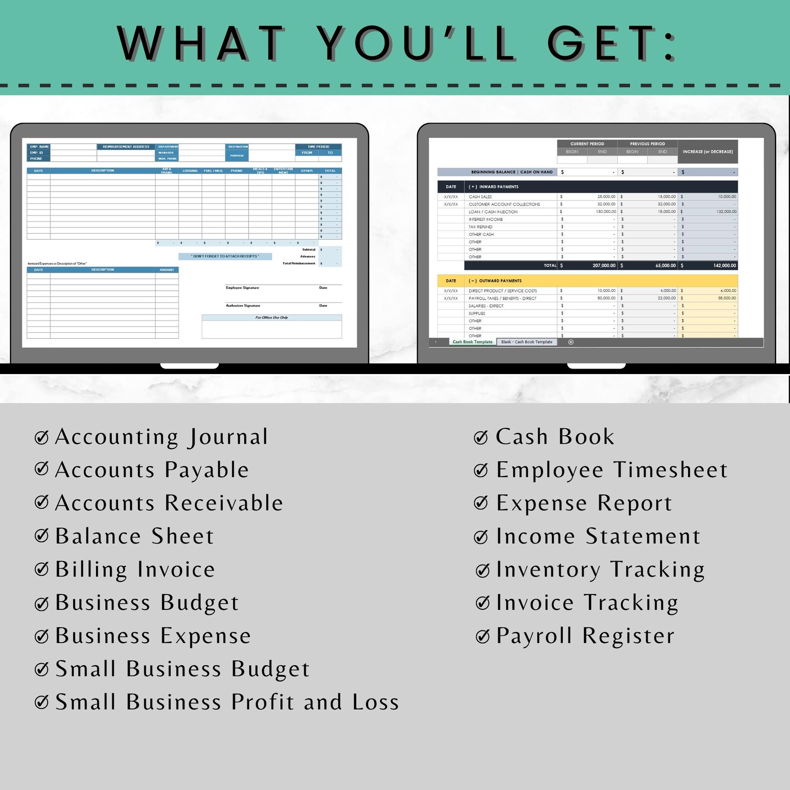 Small Business Excel Template Financial Planning Business Budget ...