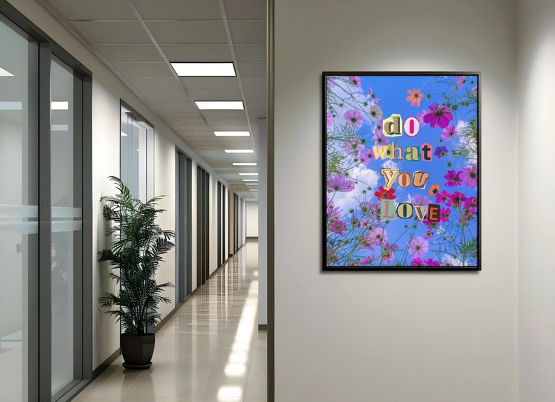 Do What You Love Digital Download Art Motivational Floral Wall Print ...