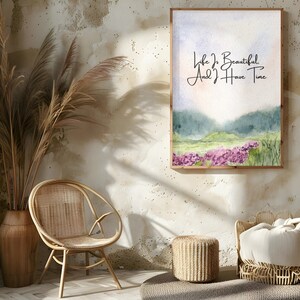 Watercolor Motivational Poster 'life is Beautiful and I Have Time ...