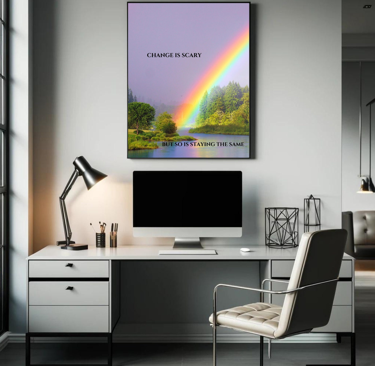 Change is Scary, but so is Staying the Same / Printable Art Decor ...