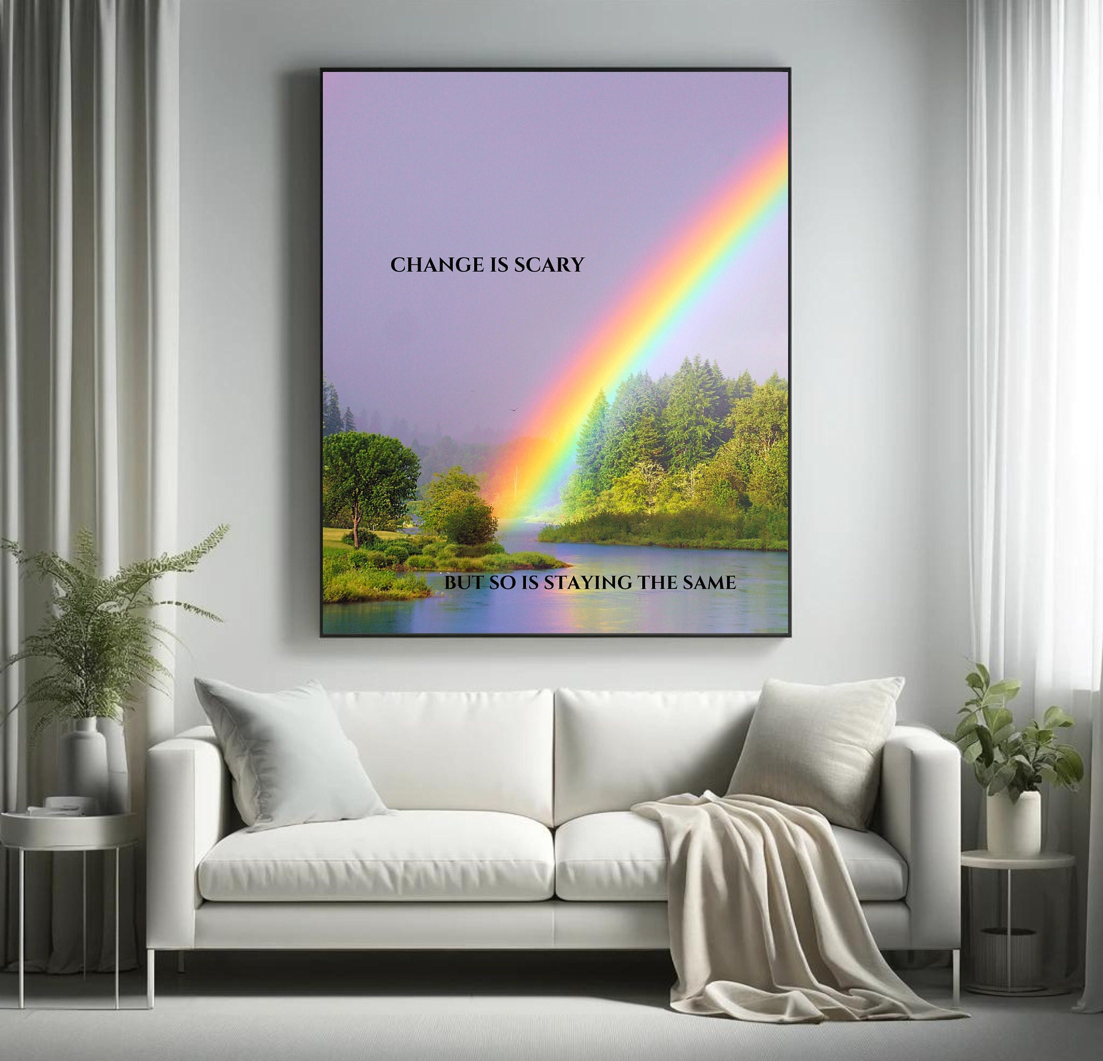 Change is Scary, but so is Staying the Same / Printable Art Decor ...