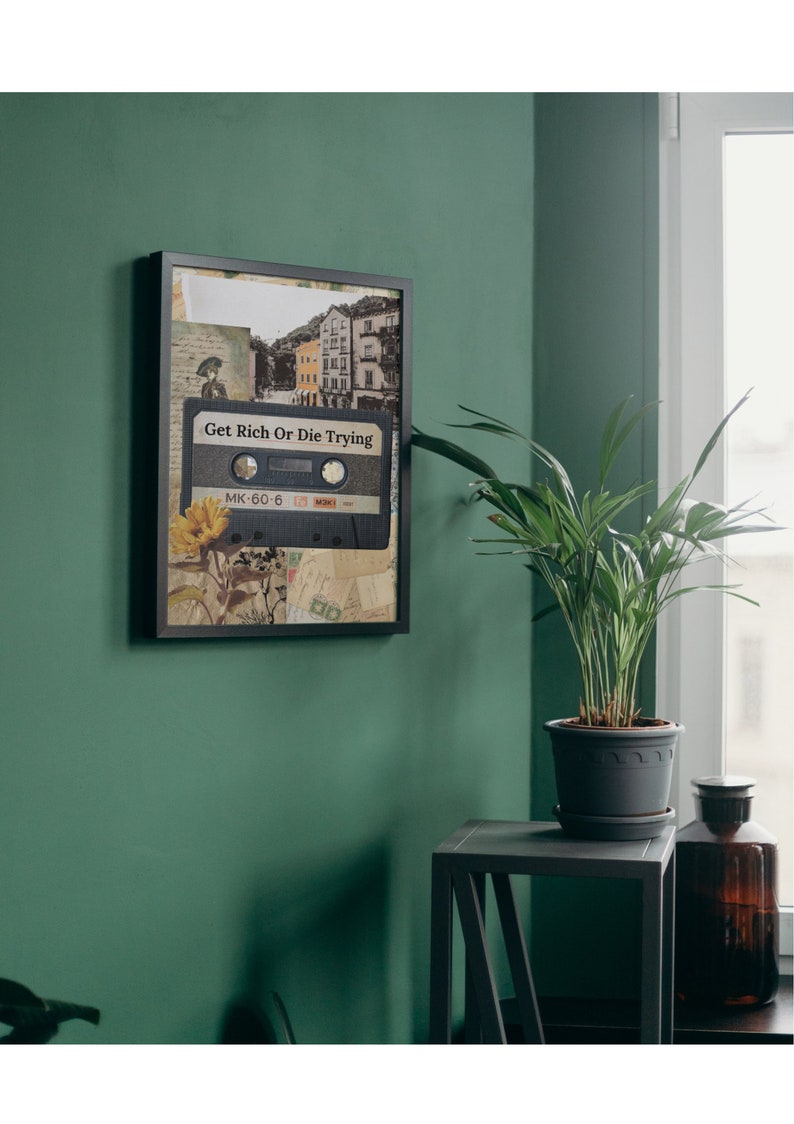 Get Rich or Die Trying Poster / Printable Art Decor / Positive Quotes ...