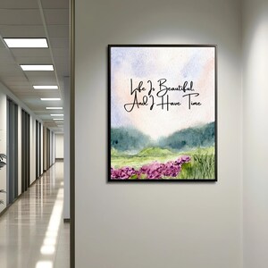 Watercolor Motivational Poster 'life is Beautiful and I Have Time ...
