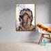 Introspective Male Canvas, Abstract Man Portrait, Emotional Expression ...