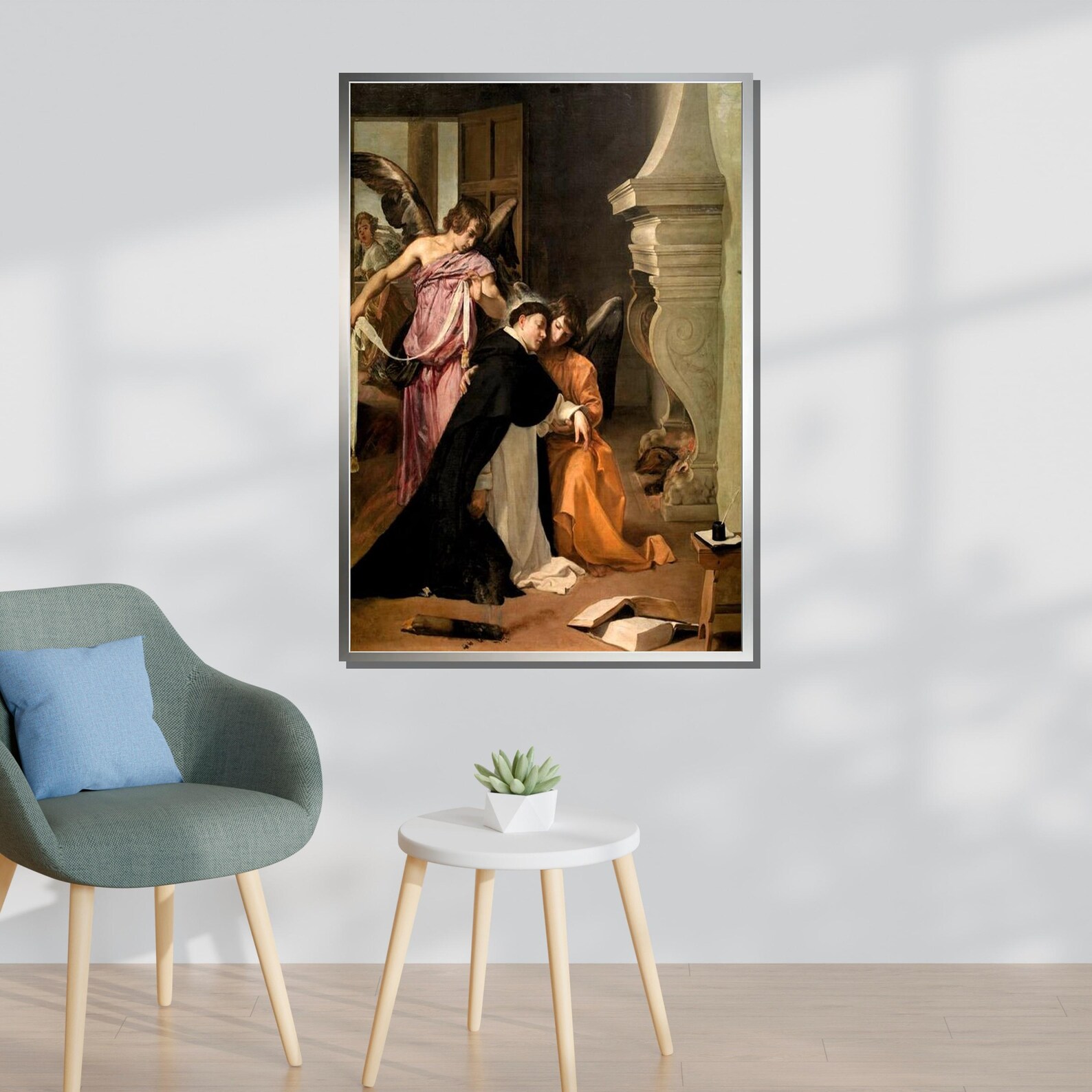 Baroque Angelic Visitation Canvas: Religious Wall Art, Ready to Hang - Etsy