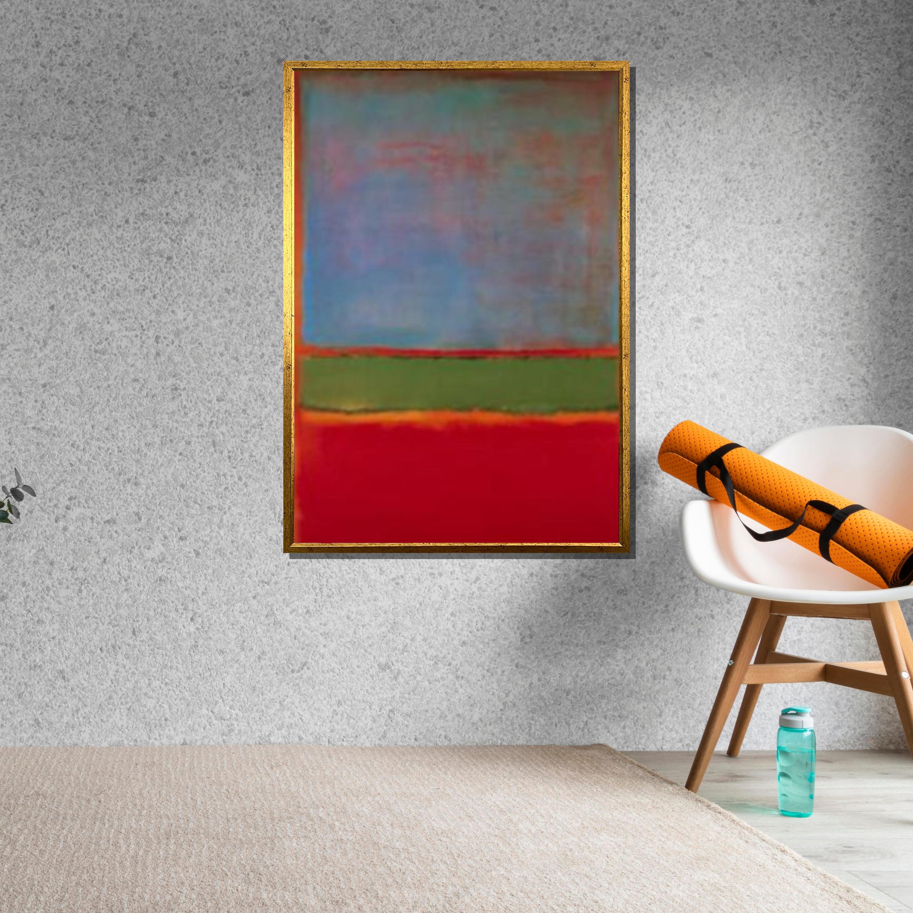 Modern Color Block Canvas Art: Abstract Red, Green, and Blue Painting ...