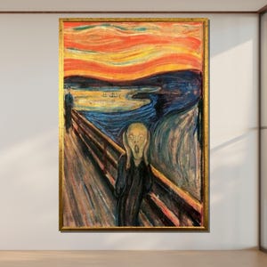 The Scream Canvas Print: Edvard Munch Expressionist Wall Art - Etsy ...
