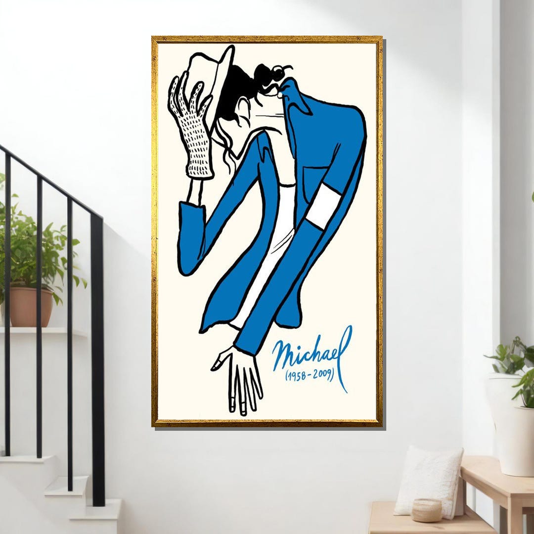 Michael Jackson Pop Art Canvas Print: Minimalist Music Legend - Etsy