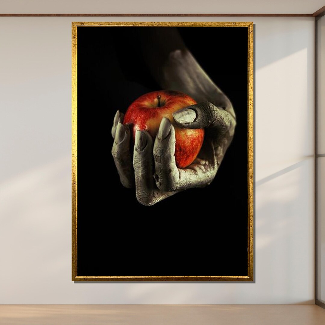 Surreal Apple in Hand Canvas, Dark Art Photography, Unique Still Life ...