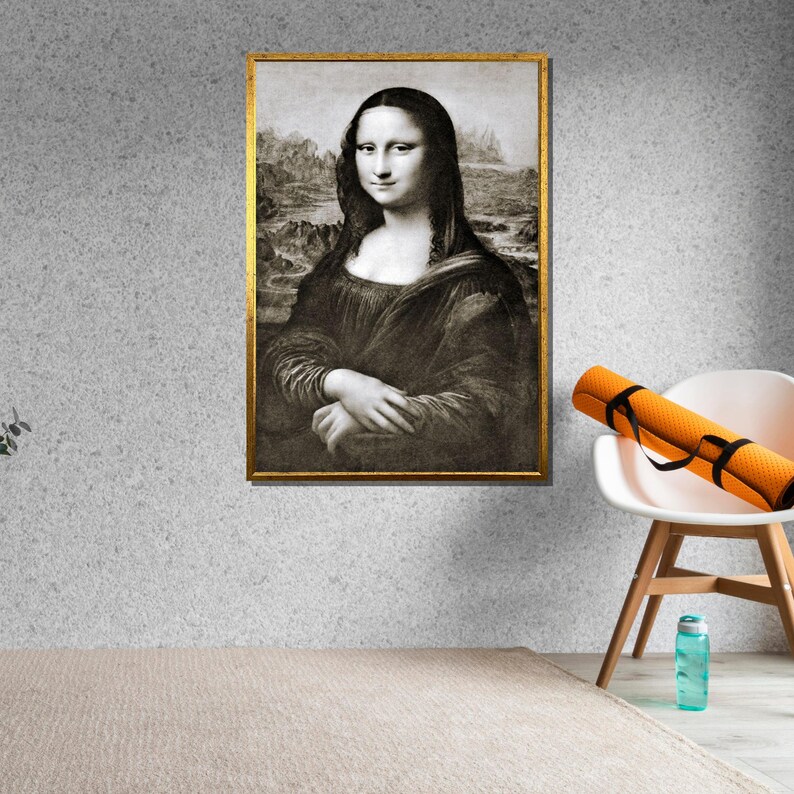 Mona Lisa Canvas, Da Vinci Masterpiece Art, Classic Portrait Wall Decor ...