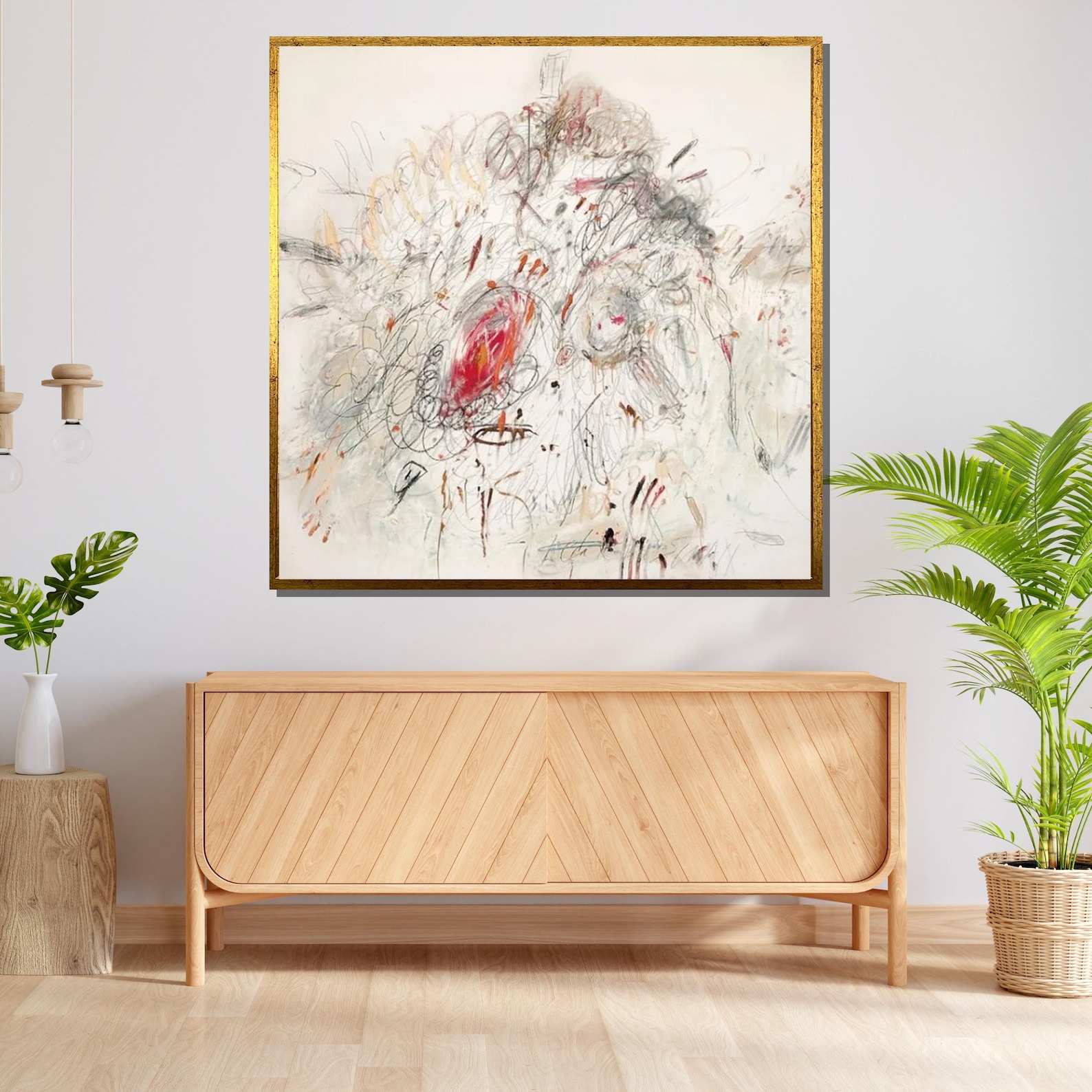 Cy Twombly Abstract Canvas, Expressionist Art Print, Modern Scribble ...
