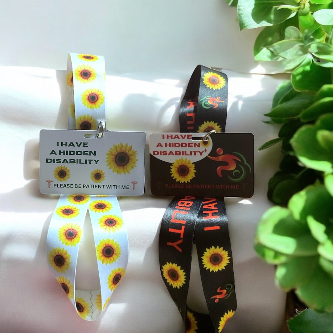 Invisible Disability Lanyard and Alert Card Set, Stylish & Practical ...