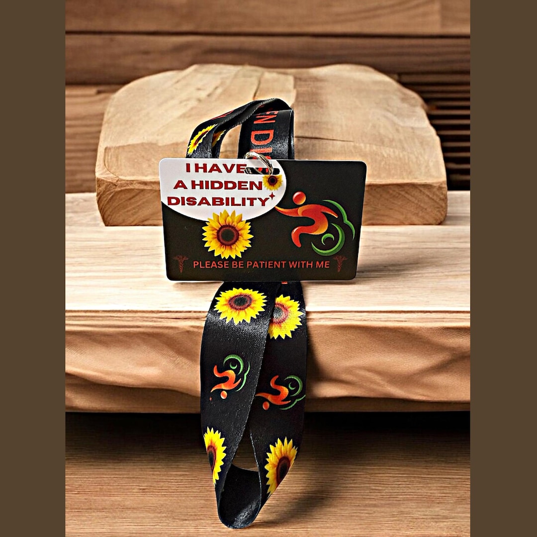 Sunflower Lanyard & Medical Alert Card: Invisible Disability Awareness ...